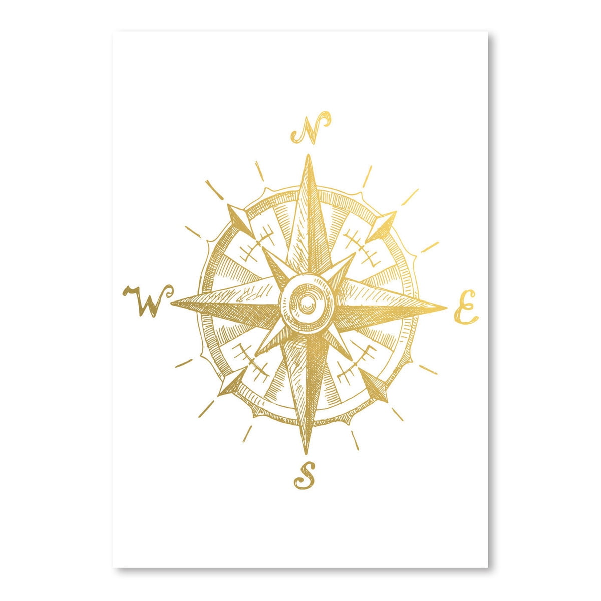 Gold Compass Rose Png