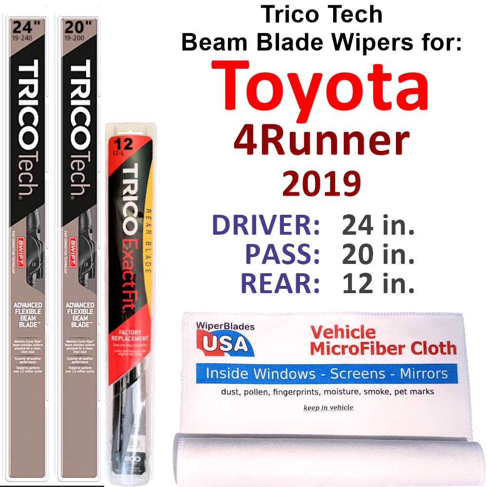 2019 Toyota 4Runner Beam Blade Wipers (Set of 3) w/Rear Wiper - Walmart.com