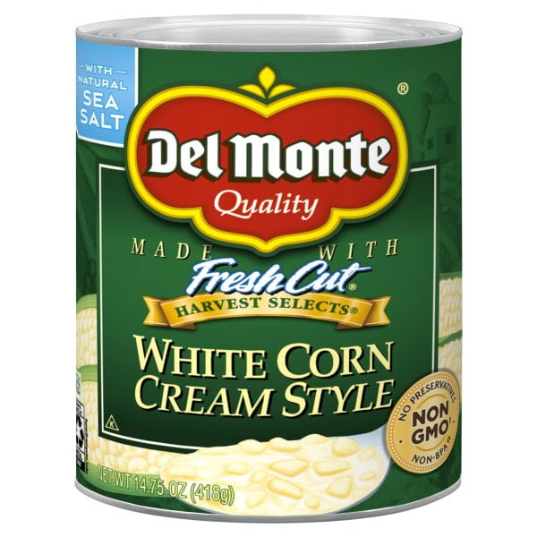 Del Monte Canned Cream Style White Corn, 14.75 oz, Can - Walmart.com