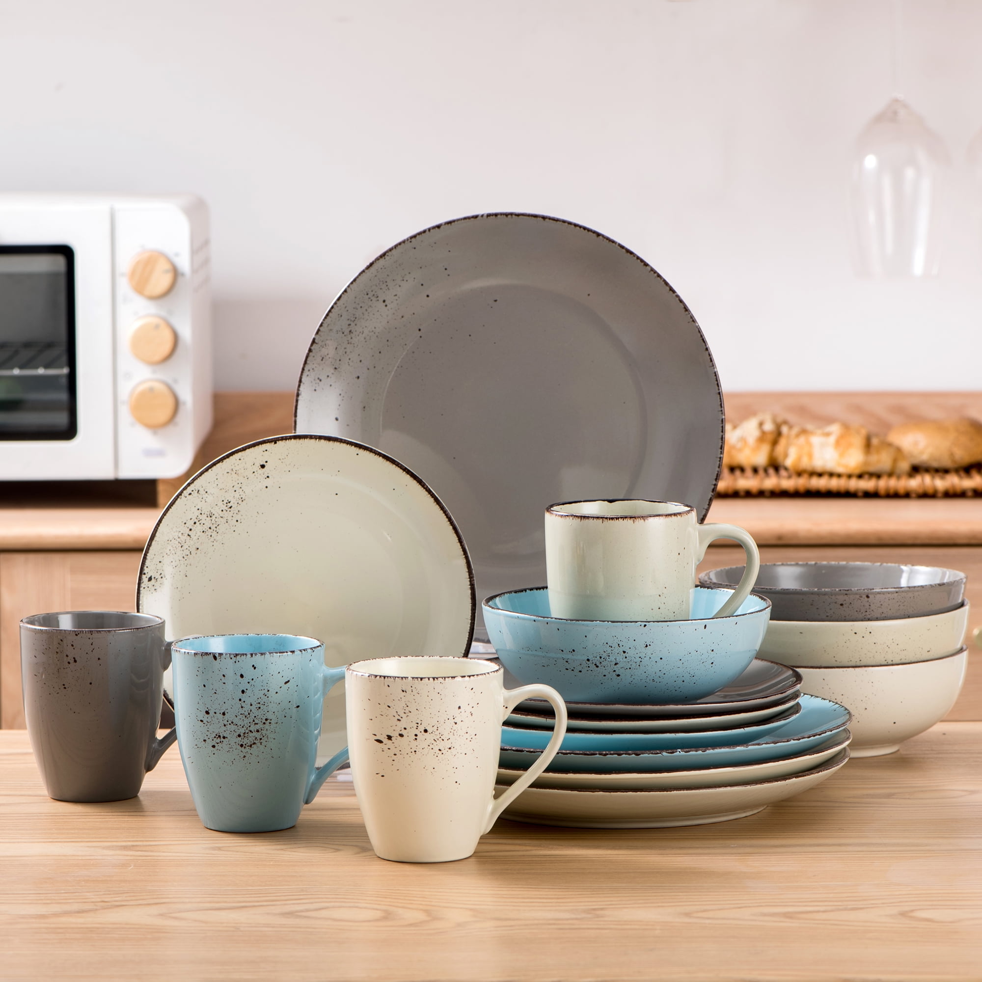 vancasso, Series Navia, 16-Piece Porcelain Dinnerware Set, Multi-Colour ...