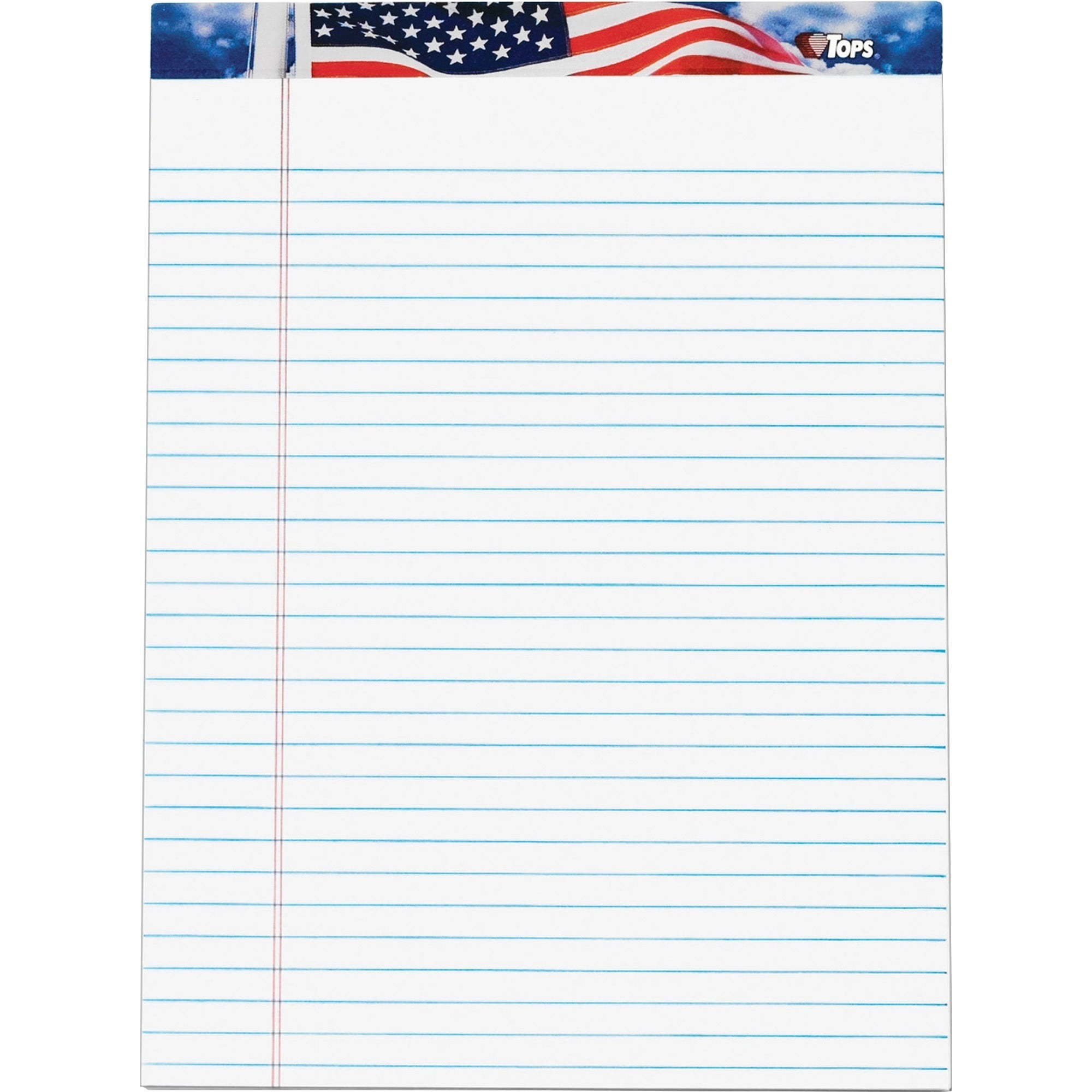 American Pride Writing Pad, Wide/legal Rule, Red/white/blue Headband ...