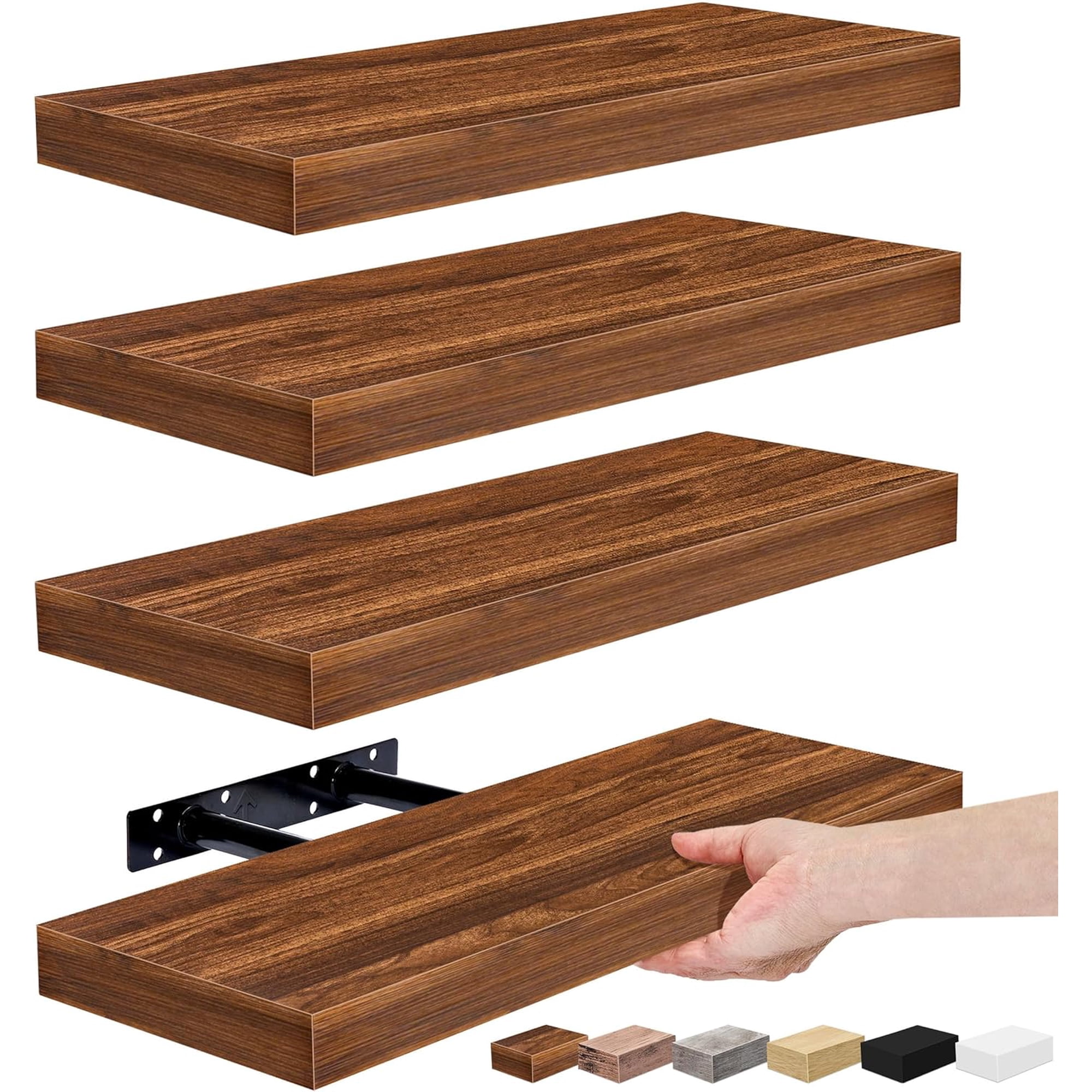 Click here for Zorvita Sorbus Floating Wall Shelves Set - 4 Pack... prices