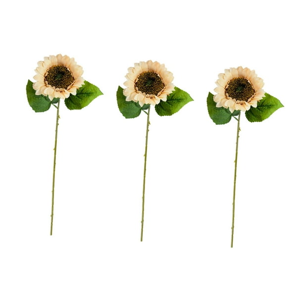 Lijie 3 Pieces Fake Sunflowers Bouquet, Fake Yellow Flowers Simulation ...
