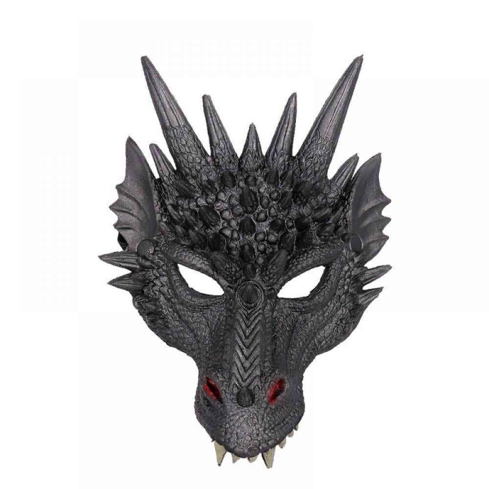 Cosplay Mask Dragon's Head Mask Half Face Mask for Festival Party ...