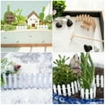Uxcell Miniature Garden Fence 35 Inch Long DIY Picket Fence Mini ...