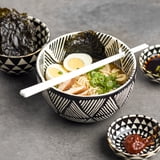 Thyme & Table Ceramic Ramen Noodle Bowl with Chopsticks, Triangle ...