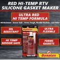 Dynatex 49202 Hi-Temp RTV Automotive Adhesive, Silicone Red, 3 oz ...