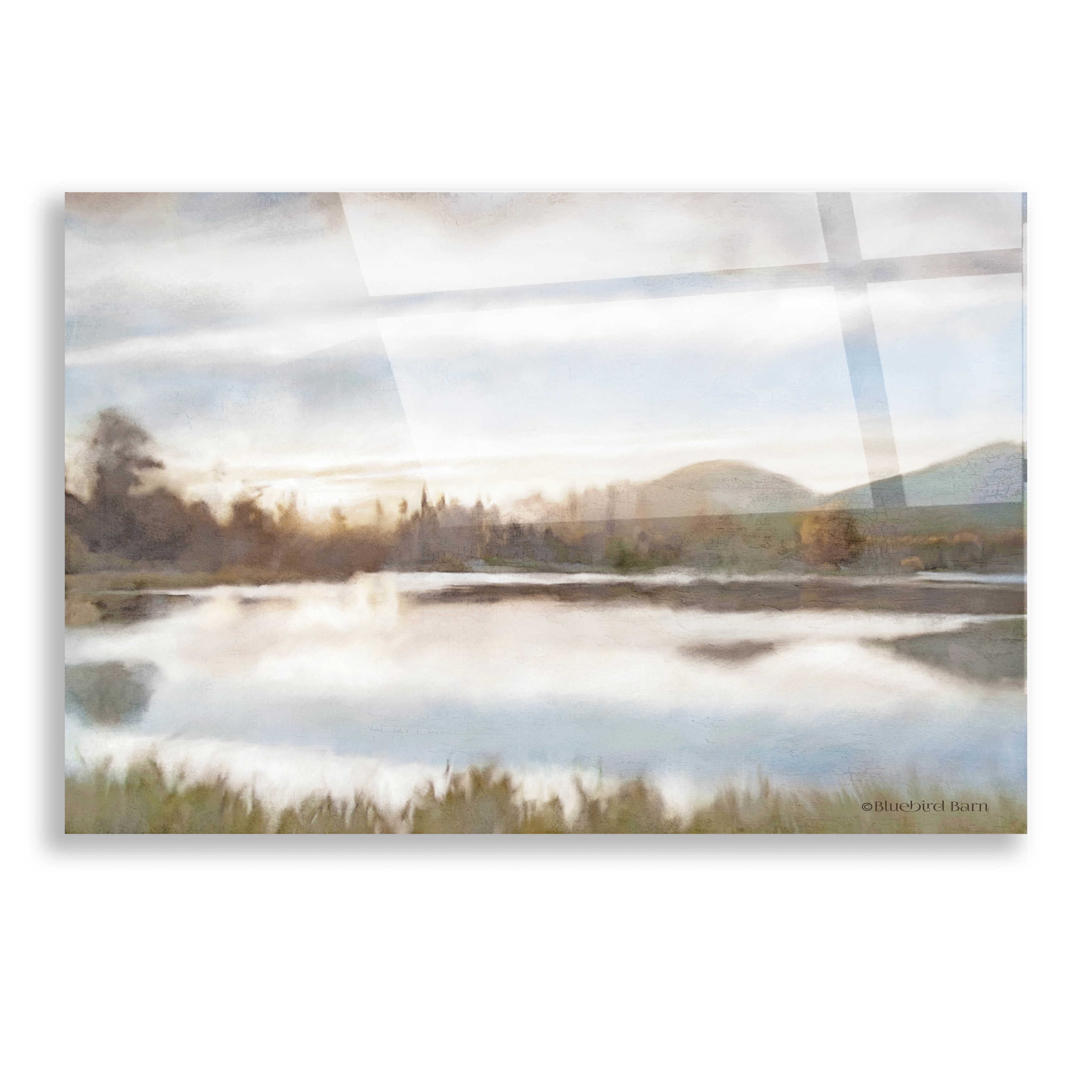 Epic Art 'Lakeview Sunset Landscape' by Bluebird Barn, Acrylic Glass ...