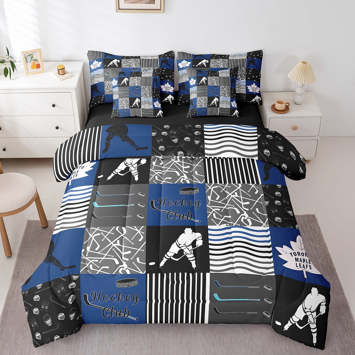 Click here for Erosebridal Ice Hockey Bedding Full Size For Teens... prices