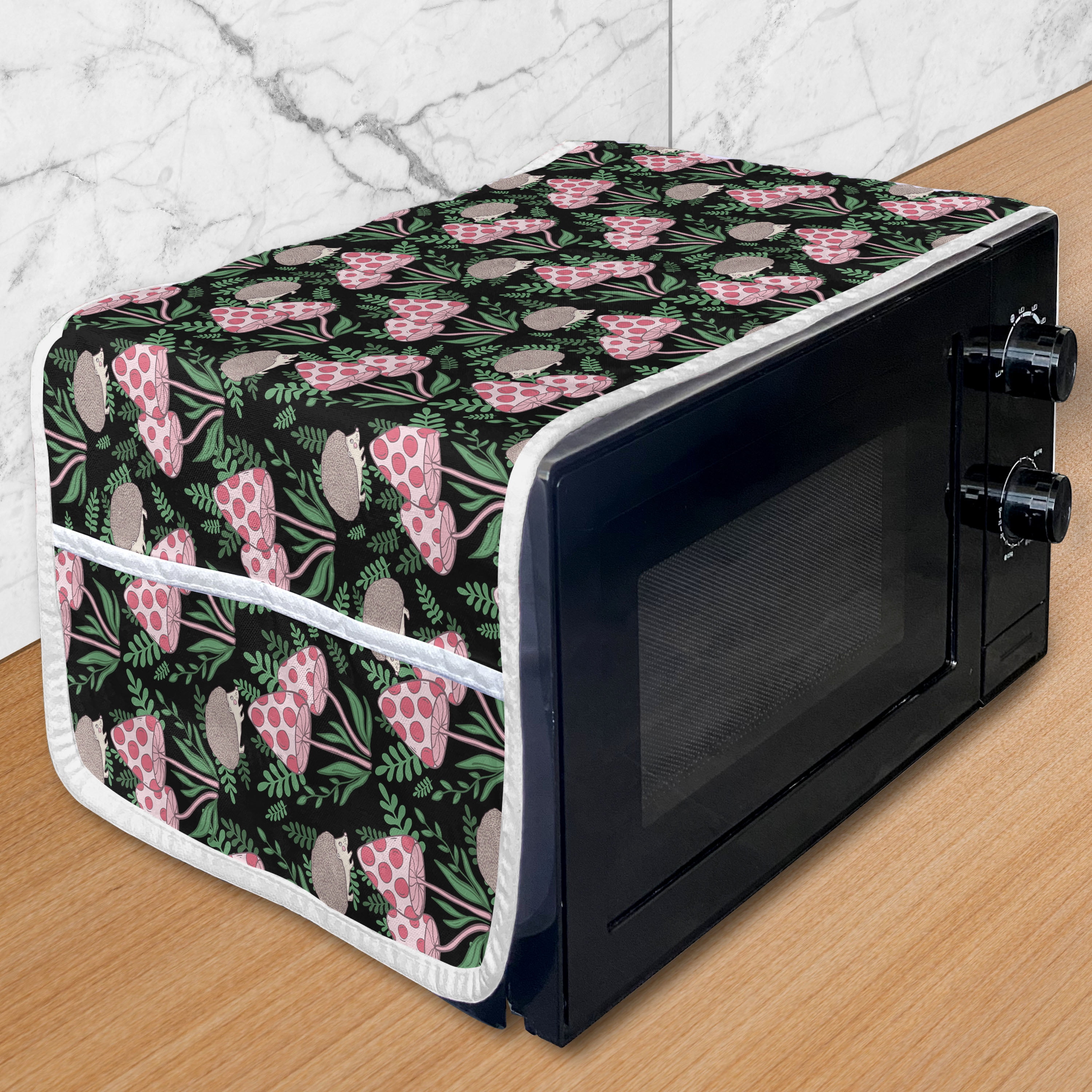 Mushroom Microwave Oven Cover, Pink Spotted Dotted Toadstools and ...