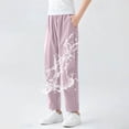 ATOGUTA Girls Casual Pants Summer Loose Straight Leg Waterproof Pants ...