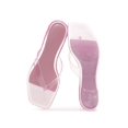 otnbgsr Jelly Shoes Sandals for Women Kitten Heel Clear Thong Sandals ...