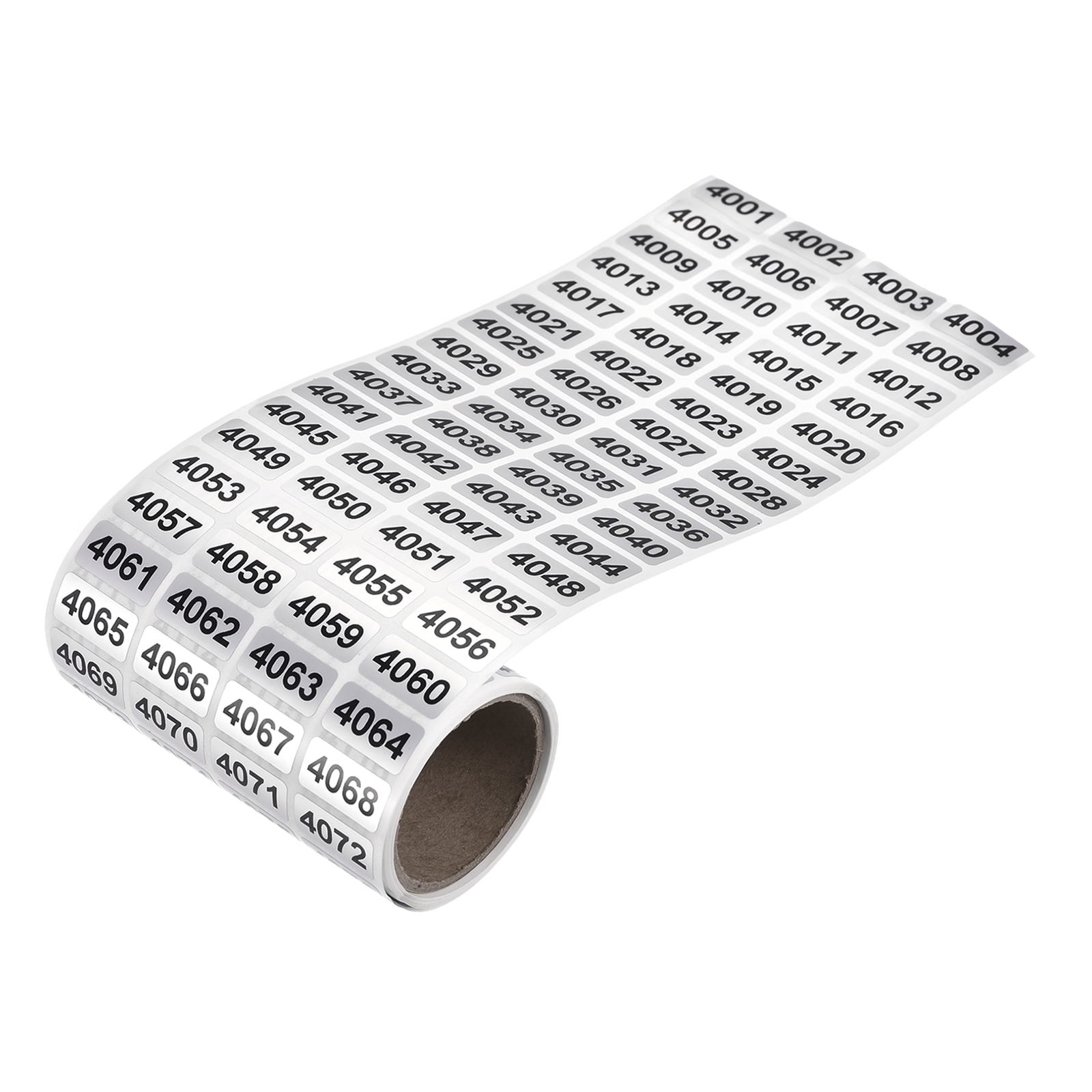 4001 to 5000 Consecutive Number Stickers Inventory Label Black Numbers ...