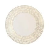 Efavormart 10 Pack White Cardstock Paper Charger Plates With Gold ...