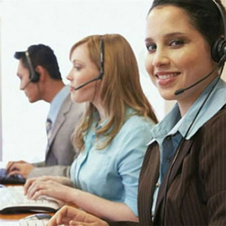 USB Plug Corded Headphone Call Center Noise Cancelling Headset with ...