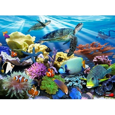 Melissa & Doug Ocean Animals Jigsaw Puzzle, 24 pcs with Storage Tray ...
