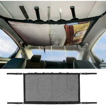 MDSTOP SUV Ceiling Storage Net with Fishing Rod Holder, Interior Car ...