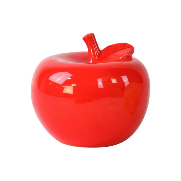 Urban Trends Collection: Ceramic Apple Figurine Gloss Finish Red ...