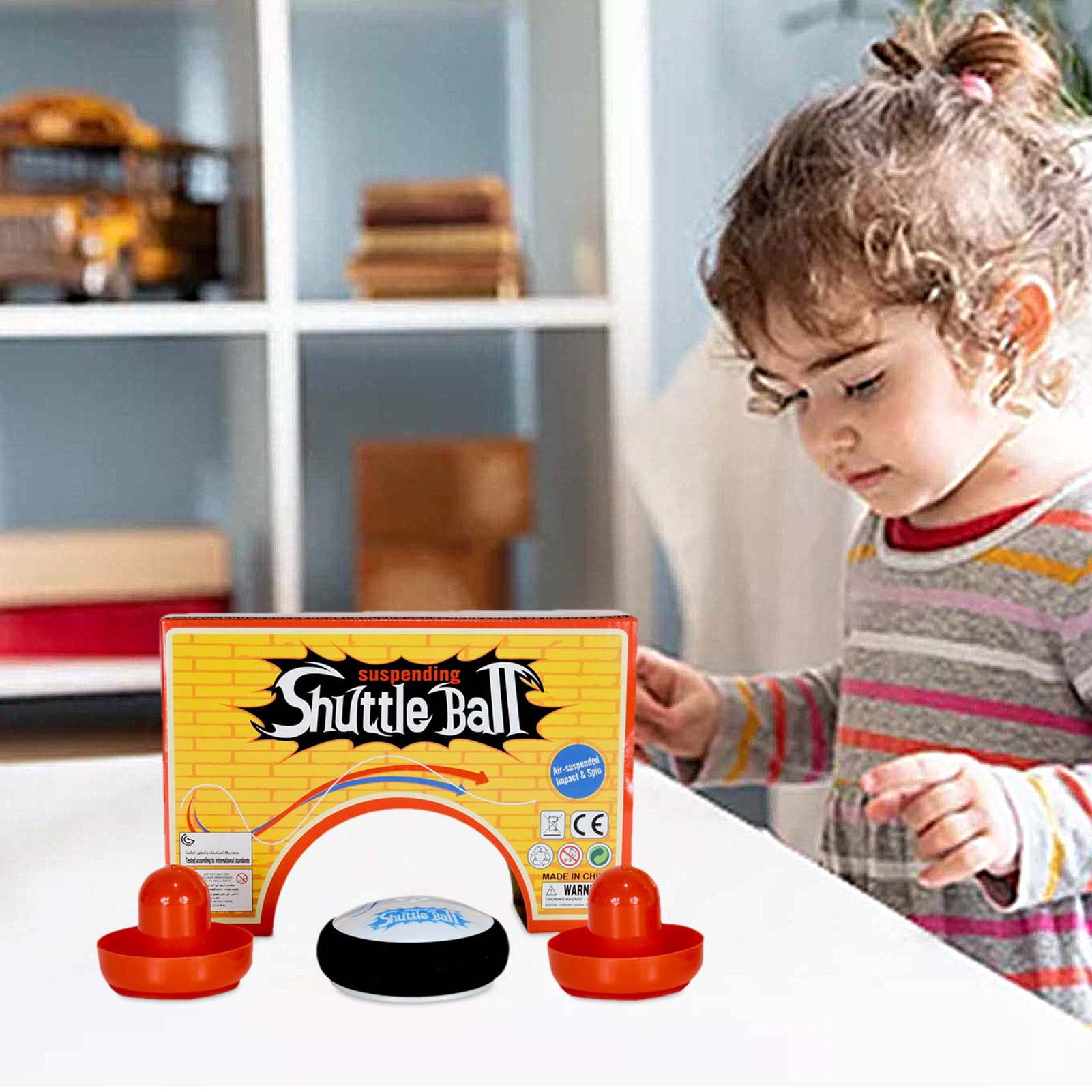 Hockey Hover Puck Mini Electric Floating Hockey with 2 Red Air Hockey ...