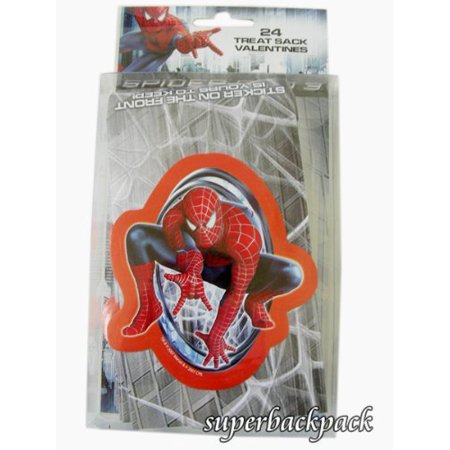 Marvel Spider-Man 3 Pack of 24 Treat Sack Valentines | Walmart Canada