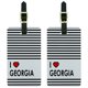 I Love Heart Georgia Luggage Tags Suitcase Carry-On ID, Set of 2 ...
