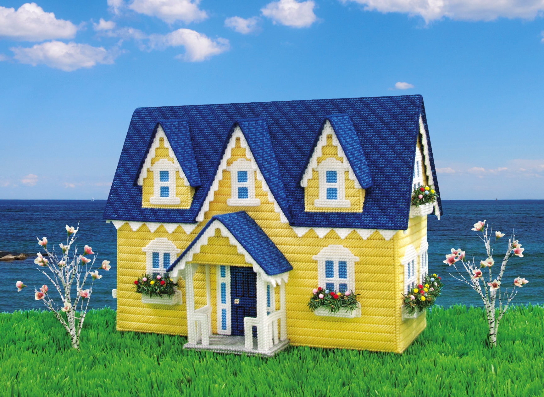 Mary Maxim Summer Cottage Plastic Canvas Kit - Walmart.com