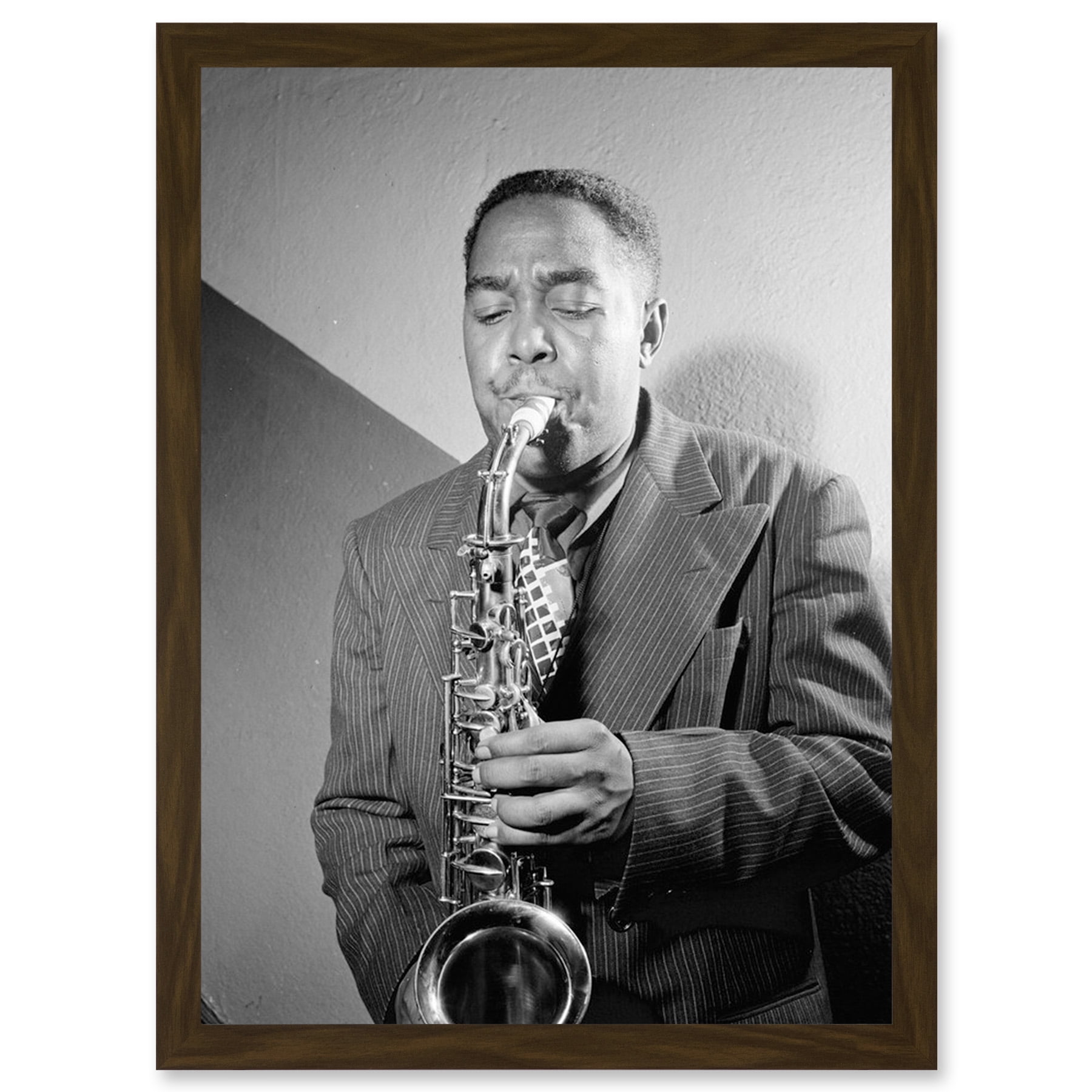 Sax Jazz Legend Bird Charlie Parker Black & White A4 Artwork Framed ...