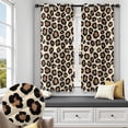 Black and Brown Leopard Print Blackout Curtains,Triple Weaved Fabric ...