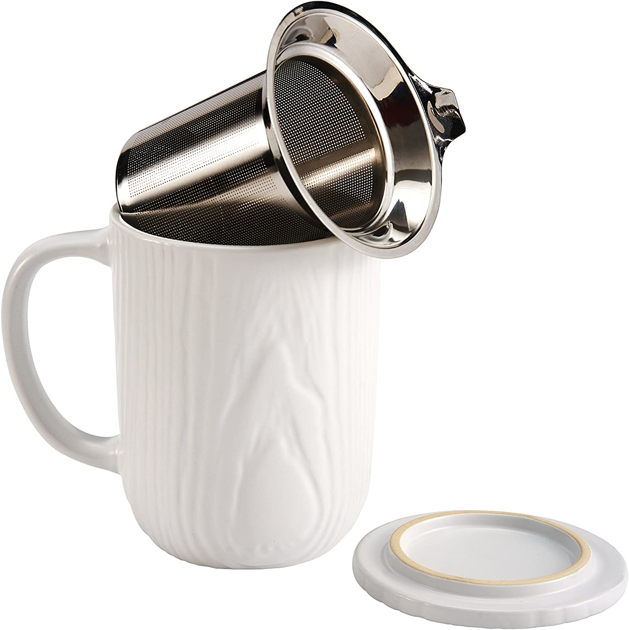 Stoneware Tilt & Drip Tea Infuser Mug, Woodgrain 18-Ounce - Walmart.com