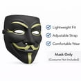 1 Pc Black and Gold Costume Face Mask Adult Cosplay Party One Size Fit ...