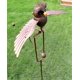 Kinetic Metal Brown Owl Yard Stake Rocking Wind Spinner Whirly-Gig ...