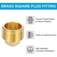 BDKWID-3/4" NPT Male Brass Square Plug Fittings, Brass Cored Plug with ...