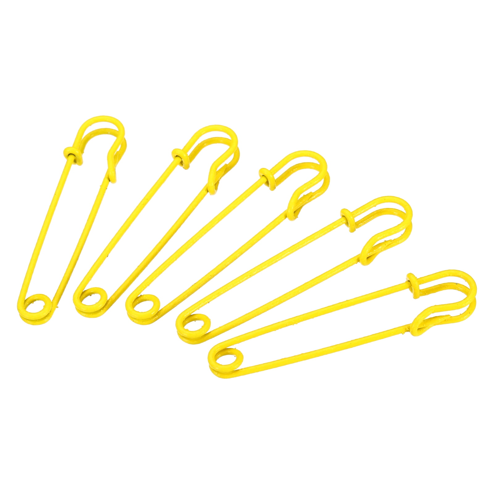 Uxcell Safety Pins 2.95 Inch Large Metal Sewing Pins Yellow 15Pcs ...