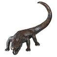 Design Toscano Gator on the Prowl: Spitting Bronze Alligator Garden ...