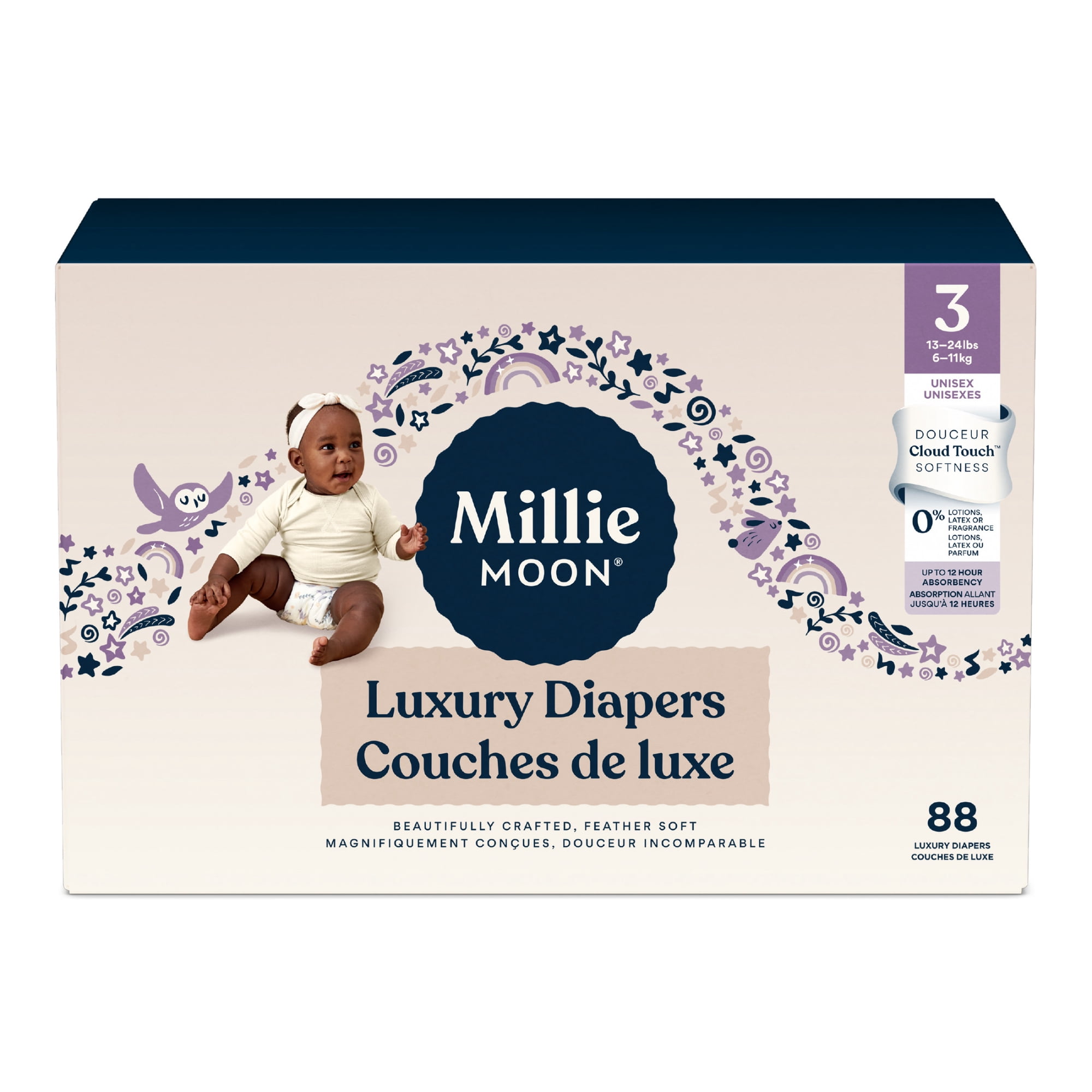 Click here for Millie Moon Luxury Diapers  Size 3  88 Count prices