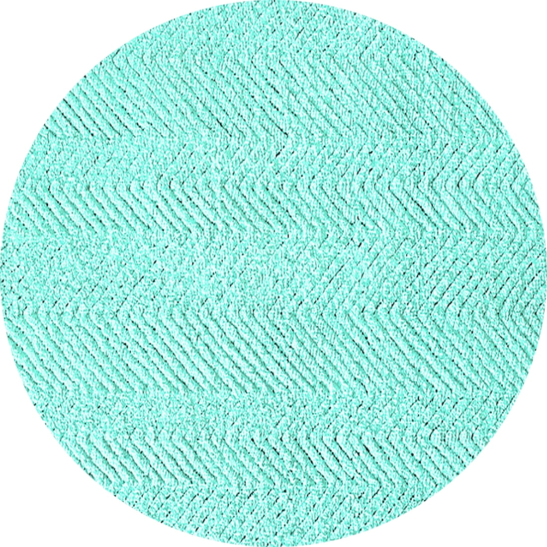 Ahgly Company Indoor Round Solid Turquoise Blue Modern Area Rugs, 4 ...
