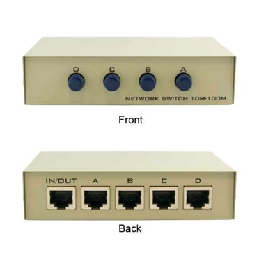 Kentek RJ45 2 Way Manual Data Switch Box Push Button Style Network I/O ...