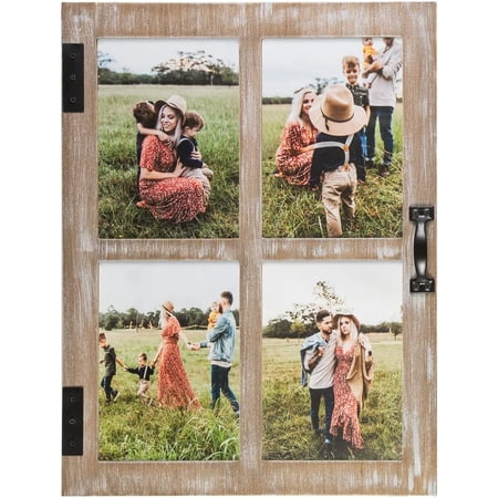 GLM Farmhouse Window Frame Holds Four 4x6 and 5x7 Photos, Farmhouse ...