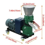 Chicken Feed Pellet Mill Machine Body Three-Head Roller Commercial Home ...