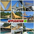 CTAPRT12 Triangle Sun Shade Sail 28x28x28 Feet, UV Block UPF50 Mesh ...