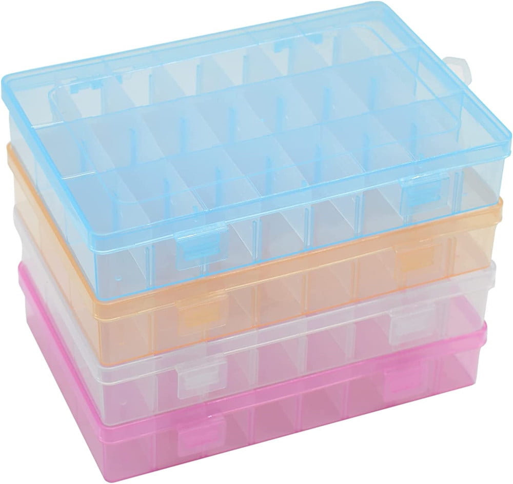 Casewin 4 Pack Colorful 36 Compartments Detachable Jewelry Accessories ...