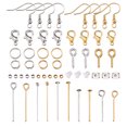DIY Jewelry Sets with Brass Earring Hooks Ball Head Pins Crimp Beads ...