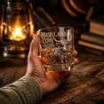 ChicYu 3.15In Square Base Highland Cow Whiskey Glass Scottish Spirit ...