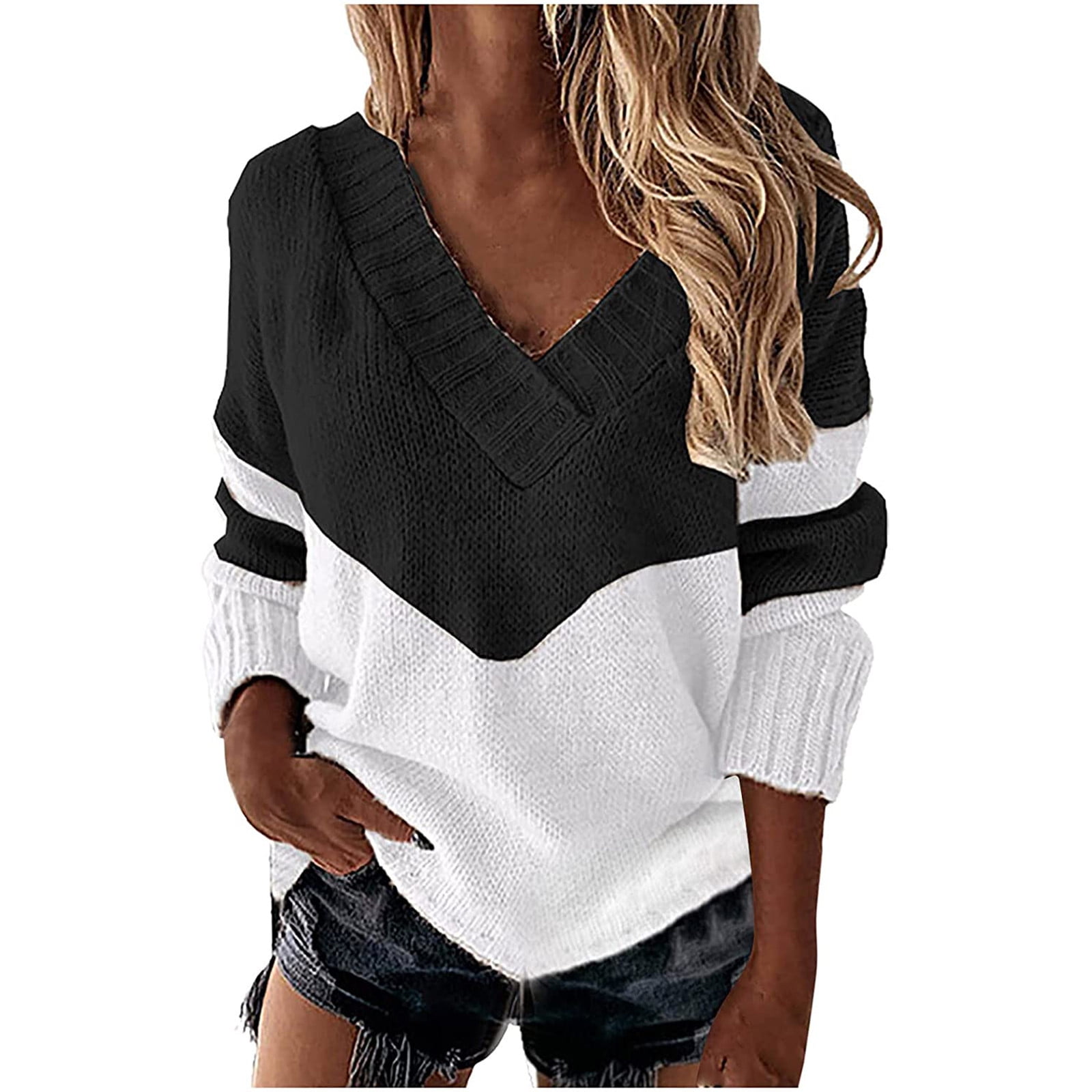 Click here for Unbranded Woman Tops Classic V-Neck Long Sleeve Co... prices