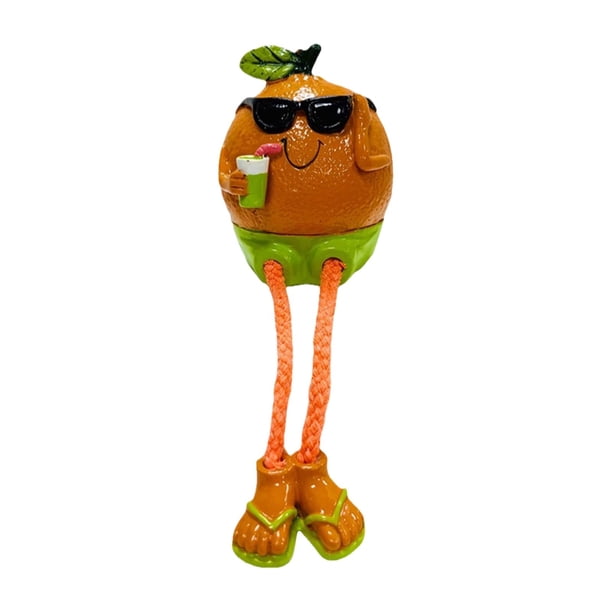 Mini Fruits Statue with Hanging Legs Resin Crafts for Office Tabletop ...