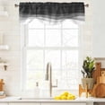 Black Gradient Tie Up Valance Curtains Watercolor Abstract Black ...