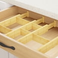 Bamboo Drawer Dividers with 9 Inserts and Tags, Adjustable Expandable ...