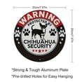 8 Inch Round Retro "Chihuahua Security" Metal Sign, Black and White Dog ...
