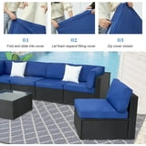 Kinbor 14 Piece Outdoor Cushion Covers Replacement, Washable Textile ...