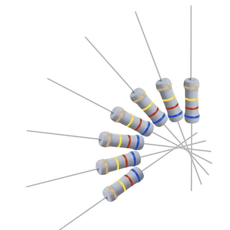 Uxcell 62K Ohm 1W Â±5% Tolerance Axile Lead Metal Oxide Film Resistor ...